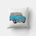 Bue British Oldtimer Mini Cooper Throw Pillow | Zazzle