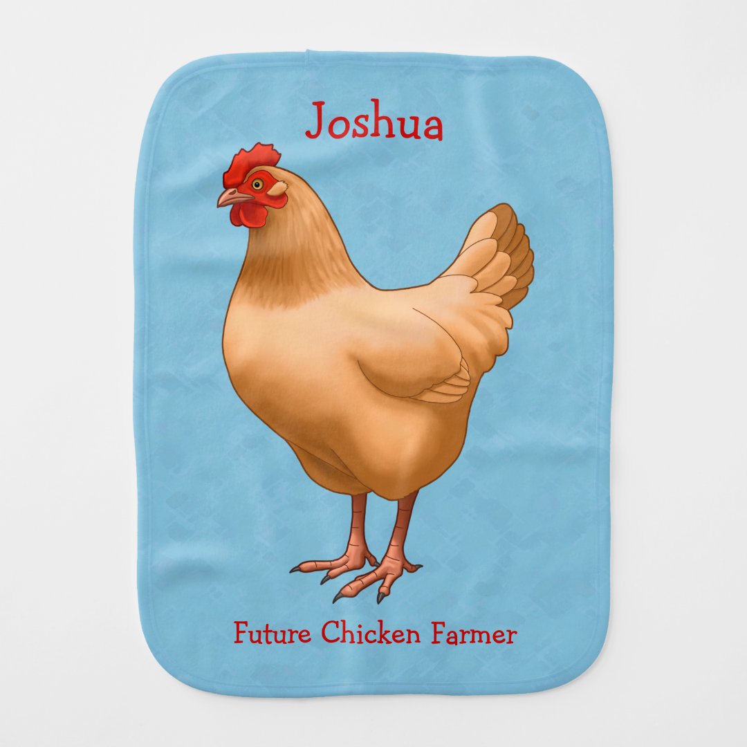 Buff Orpington Chicken Hen Baby Burp Cloth | Zazzle