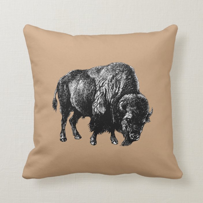 Buffalo American Bison Throw Pillow | Zazzle.com