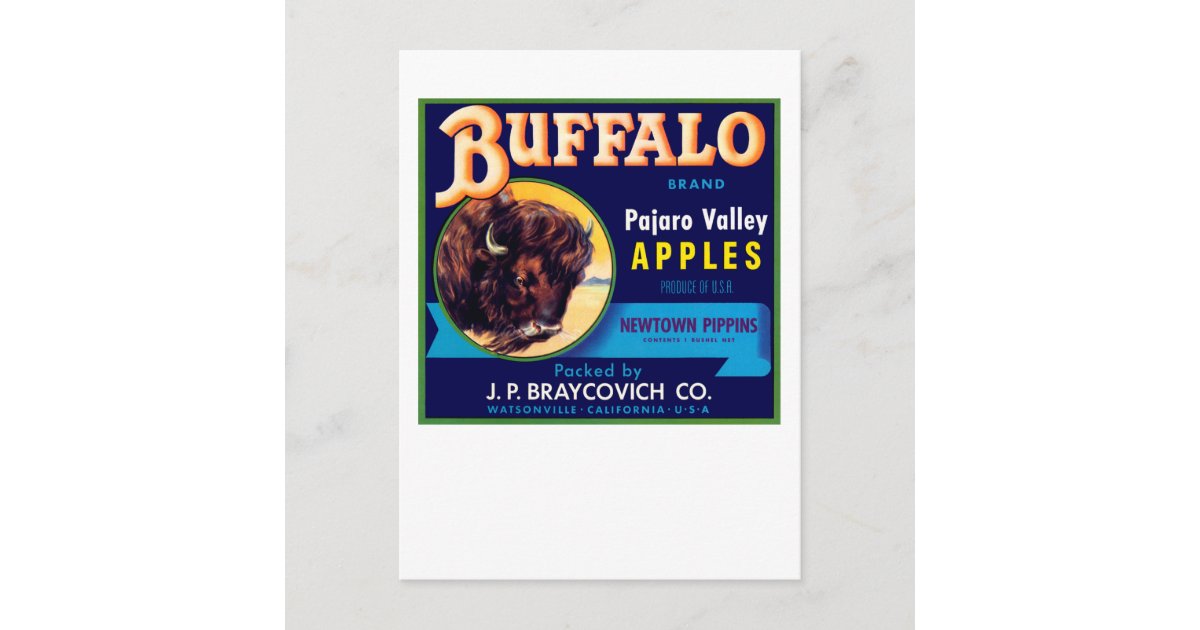 Buffalo Apples Postcard | Zazzle
