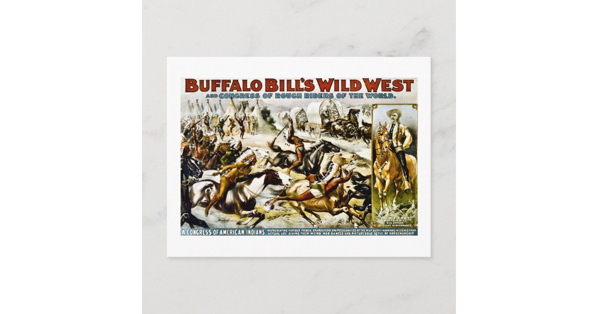 Buffalo Bill Wild West 1899 Postcard | Zazzle