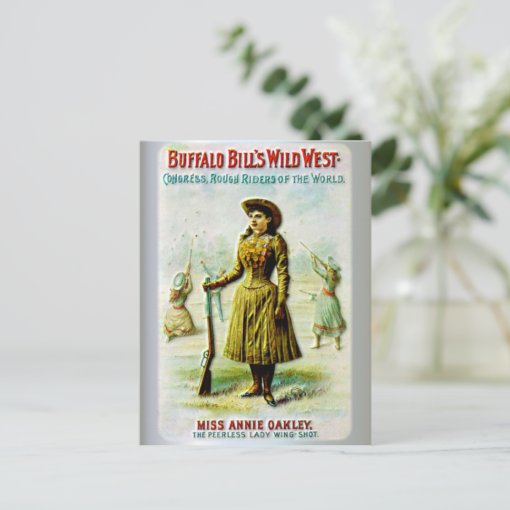 Buffalo Bill's Wild West Poster Annie Oakley Postcard | Zazzle
