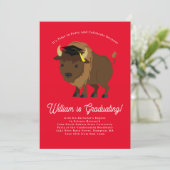 Buffalo Bison Graduation Party Invitation | Zazzle