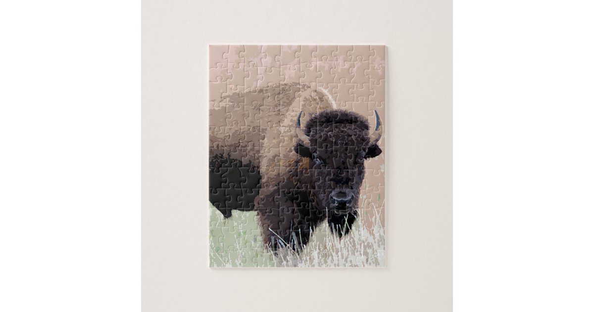 Buffalo / Bison Jigsaw Puzzle | Zazzle
