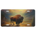 Buffalo Bison Sunset Silhouette License Plate | Zazzle