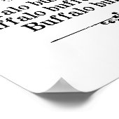 Buffalo Buffalo Sentence Poster | Zazzle