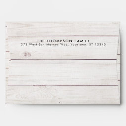 Buffalo Check and Shiplap | Rustic Farmhouse Envelope | Zazzle