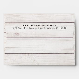 Buffalo Check and Shiplap | Rustic Farmhouse Envelope | Zazzle