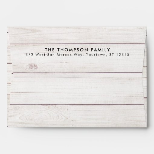 Buffalo Check and Shiplap | Rustic Farmhouse Envelope | Zazzle