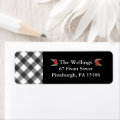 Buffalo Check Black & White Pretty Custom Return Label | Zazzle