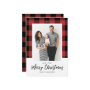 Buffalo Check Christmas Photo Card | Zazzle