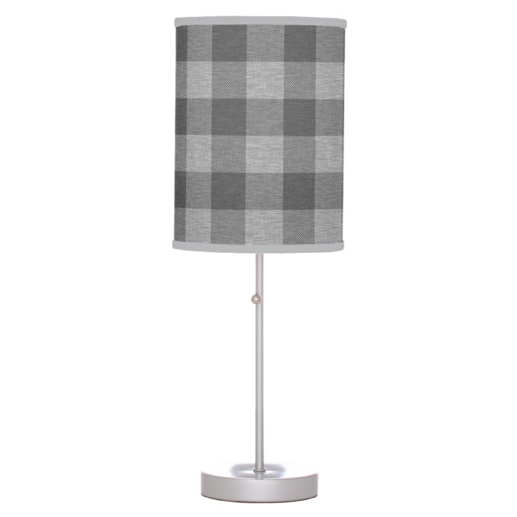 Buffalo check Lamp - grey | Zazzle
