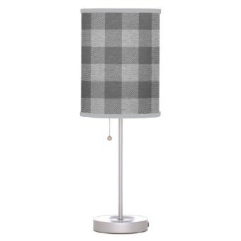 Buffalo check Lamp - grey | Zazzle