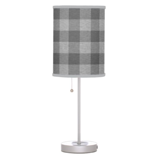 Buffalo check Lamp - grey | Zazzle