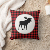 Buffalo Check Moose Wilderness Cabin Throw Pillow | Zazzle
