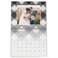Buffalo Check Newlyweds First Year Wedding Photos Calendar | Zazzle