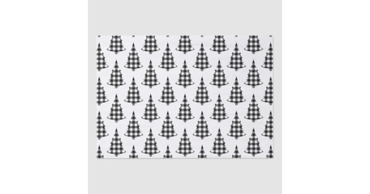 Buffalo Check Pine Trees Rustic Tissue Paper | Zazzle