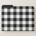 Buffalo Check Plaid Black and White File Folder | Zazzle