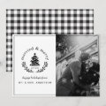 Buffalo Check Plaid Married and Merry Newlywed Holiday Card | Zazzle