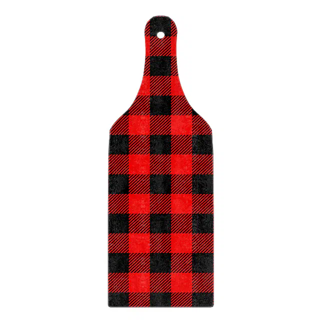 Buffalo Check Red and Black Lumberjack Plaid Decor Cutting Board | Zazzle