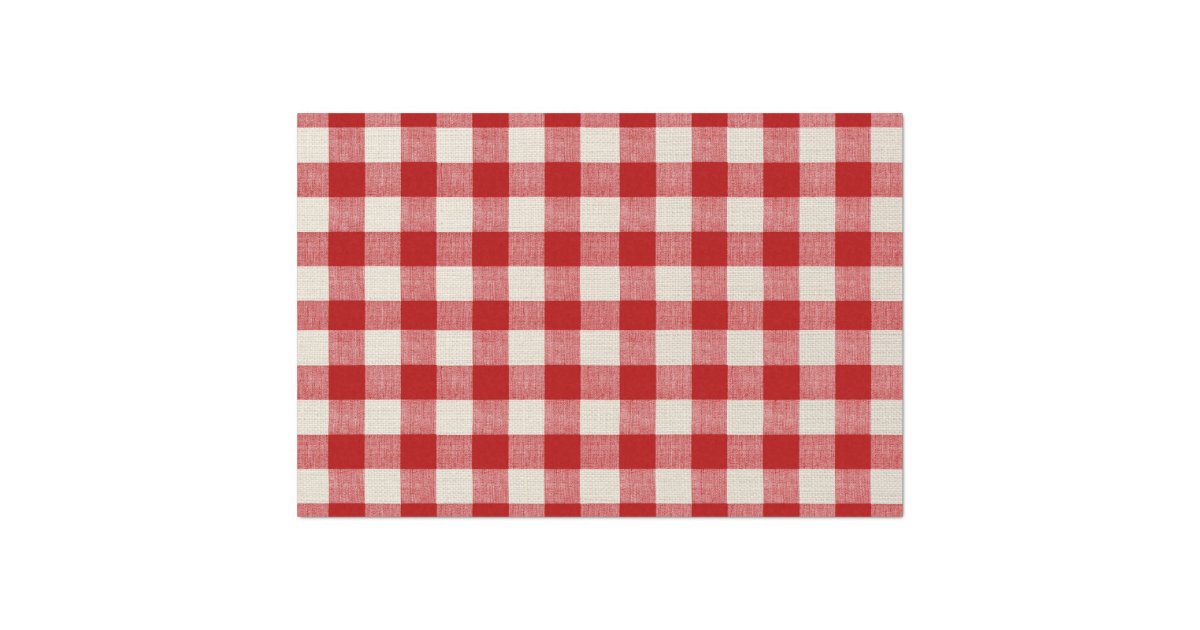 Buffalo Check Red Decoupage Paper | Zazzle
