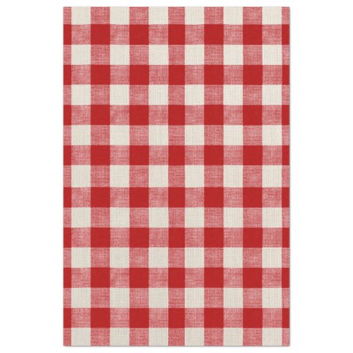 Buffalo Check Red Decoupage Paper | Zazzle