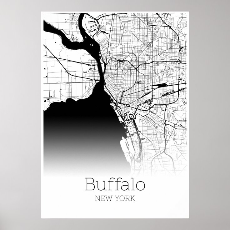 Buffalo Map - New York - City Map Poster | Zazzle
