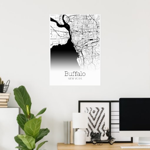 Buffalo Map - New York - City Map Poster | Zazzle