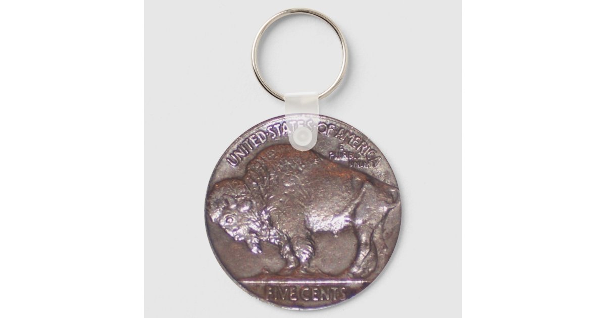 Buffalo Nickel Keychain | Zazzle