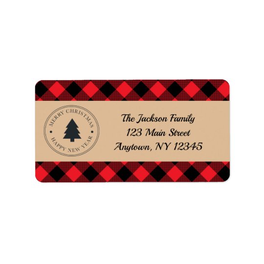 Buffalo Plaid Address Labels | Zazzle.com