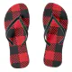 Buffalo Plaid Adult Flip Flops, Slim Straps Flip Flops | Zazzle