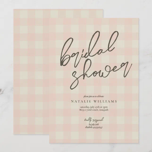 Buffalo Plaid Bridal Shower Invitation | Zazzle