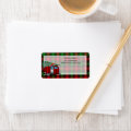 Buffalo Plaid Camper With Christmas Tree Label | Zazzle