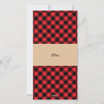 Buffalo Plaid Christmas Photo Card | Zazzle