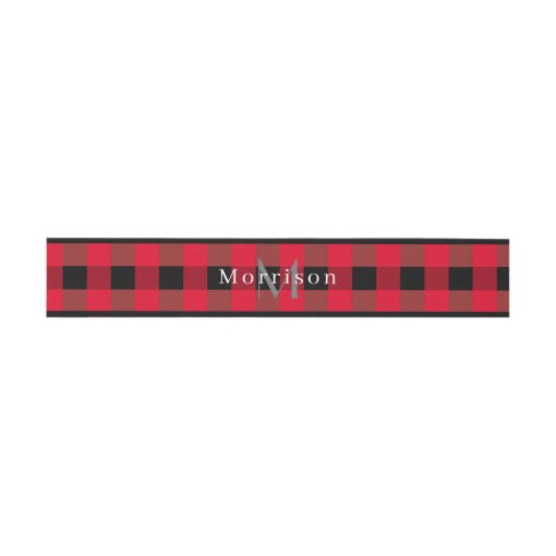 Buffalo plaid invitation belly band | Zazzle