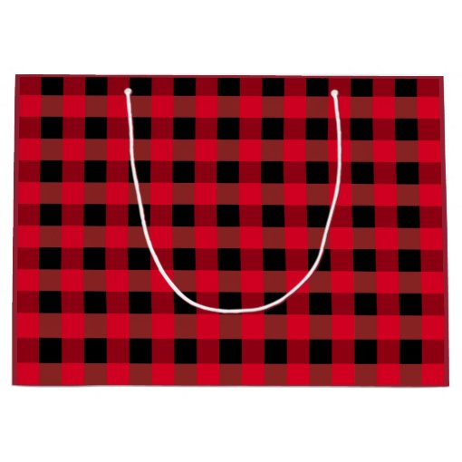 Buffalo plaid large gift bag | Zazzle