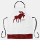 Buffalo Plaid Moose Personalized Apron | Zazzle