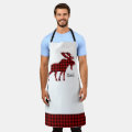 Buffalo Plaid Moose Personalized Apron | Zazzle