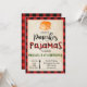 Buffalo plaid pancake pjs party invitation | Zazzle