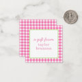Buffalo Plaid Personalized Gift Enclosure Cards | Zazzle