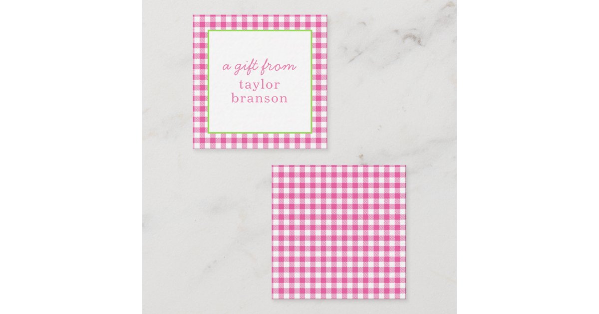 Buffalo Plaid Personalized Gift Enclosure Cards | Zazzle