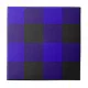 Buffalo Plaid Royal Blue Tartan Plaid Pattern Ceramic Tile | Zazzle