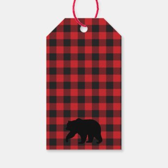 Buffalo Plaid Thank You Tags | Zazzle