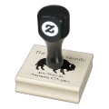 Buffalo Silhouette Personalized Rubber Stamp | Zazzle