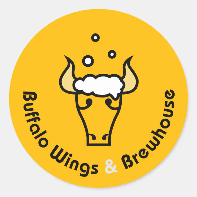 Buffalo Wings and Brewhouse Official Stickers | Zazzle