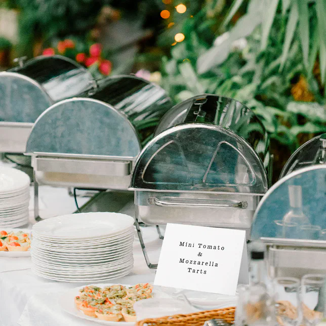 Buffet Name Food Card | Zazzle