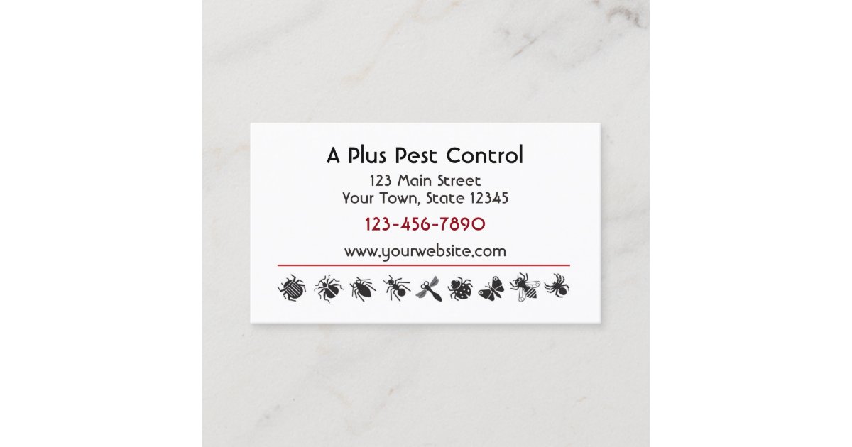Bug Border, Pest Control Business Card | Zazzle