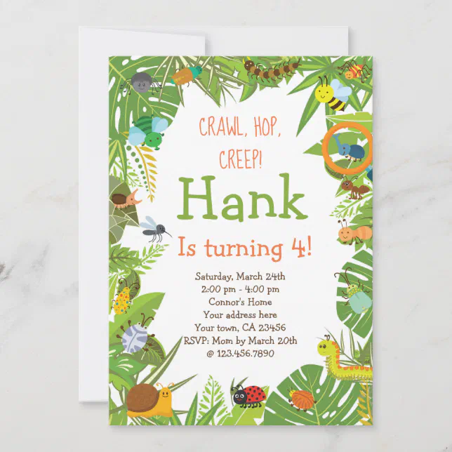 Bug Insect Invitation | Zazzle