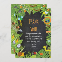 Bug Insect Thank You Cards Chalkboard | Zazzle