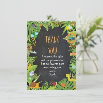 Bug Insect Thank You Cards Chalkboard | Zazzle